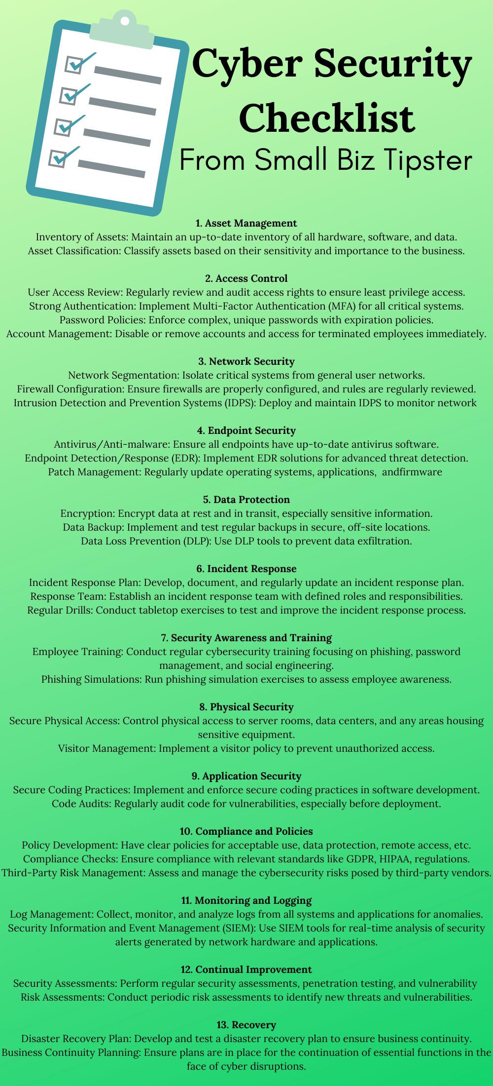 Cyber Security Checklist For Small Businesses: 4 Big Reasons